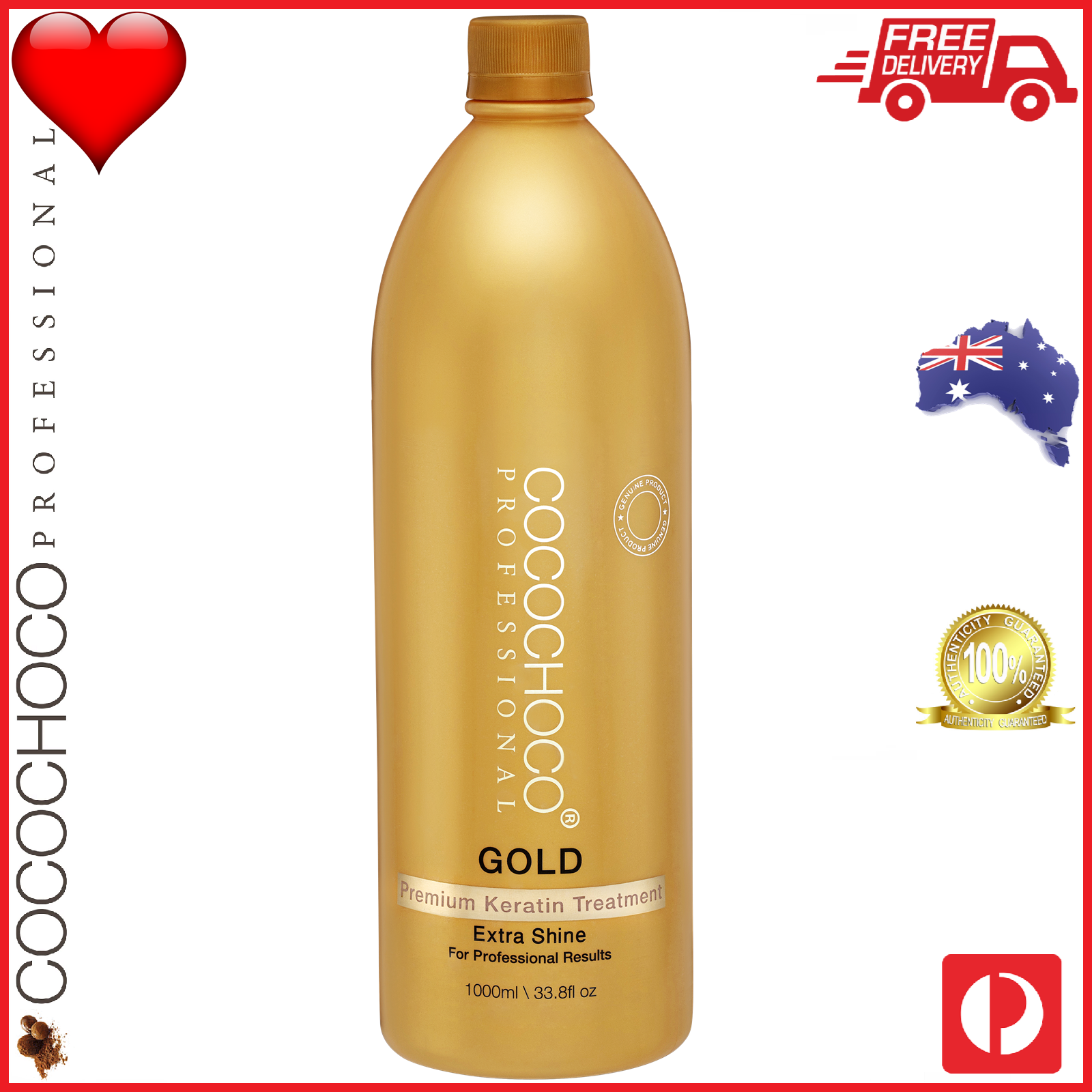 COCOCHOCO Professional GOLD 1000 ml Brazilian Keratin Treatment (1 ...